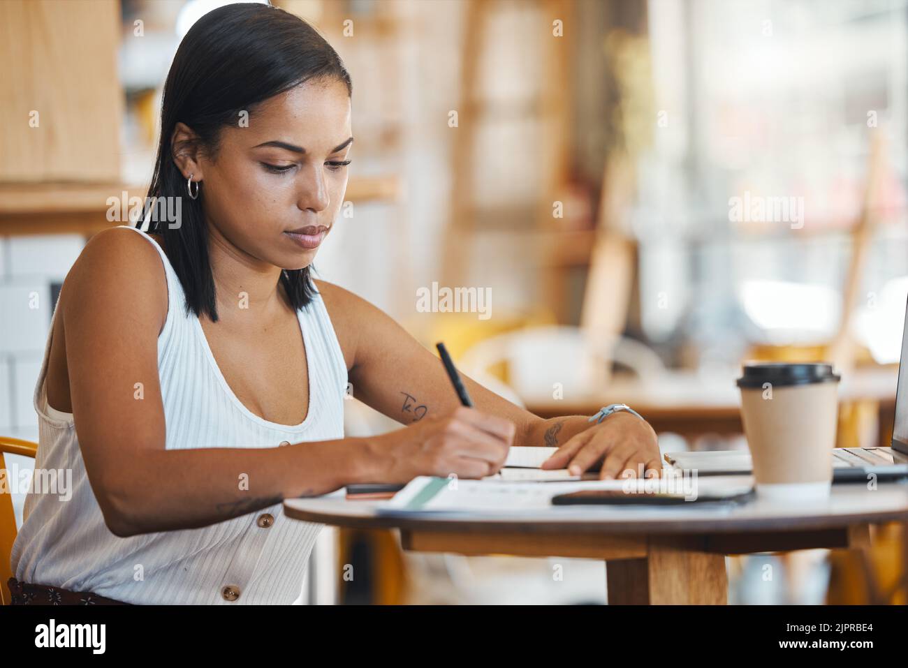 Small business owner, startup entrepreneur or cafe store manager ...