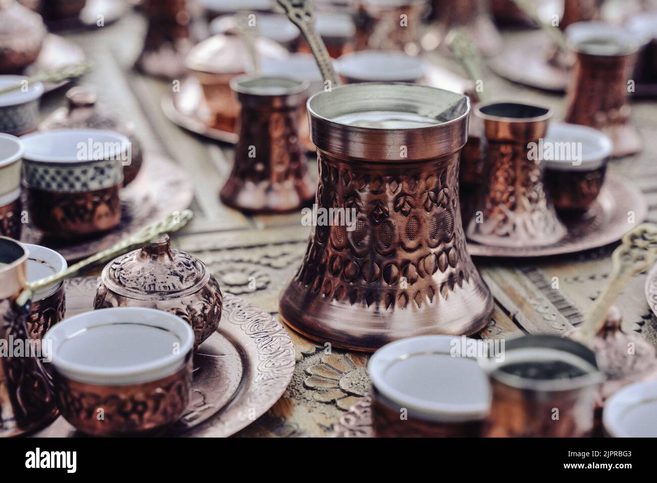 traditional arabic tea cup sets Stock Photo - Alamy