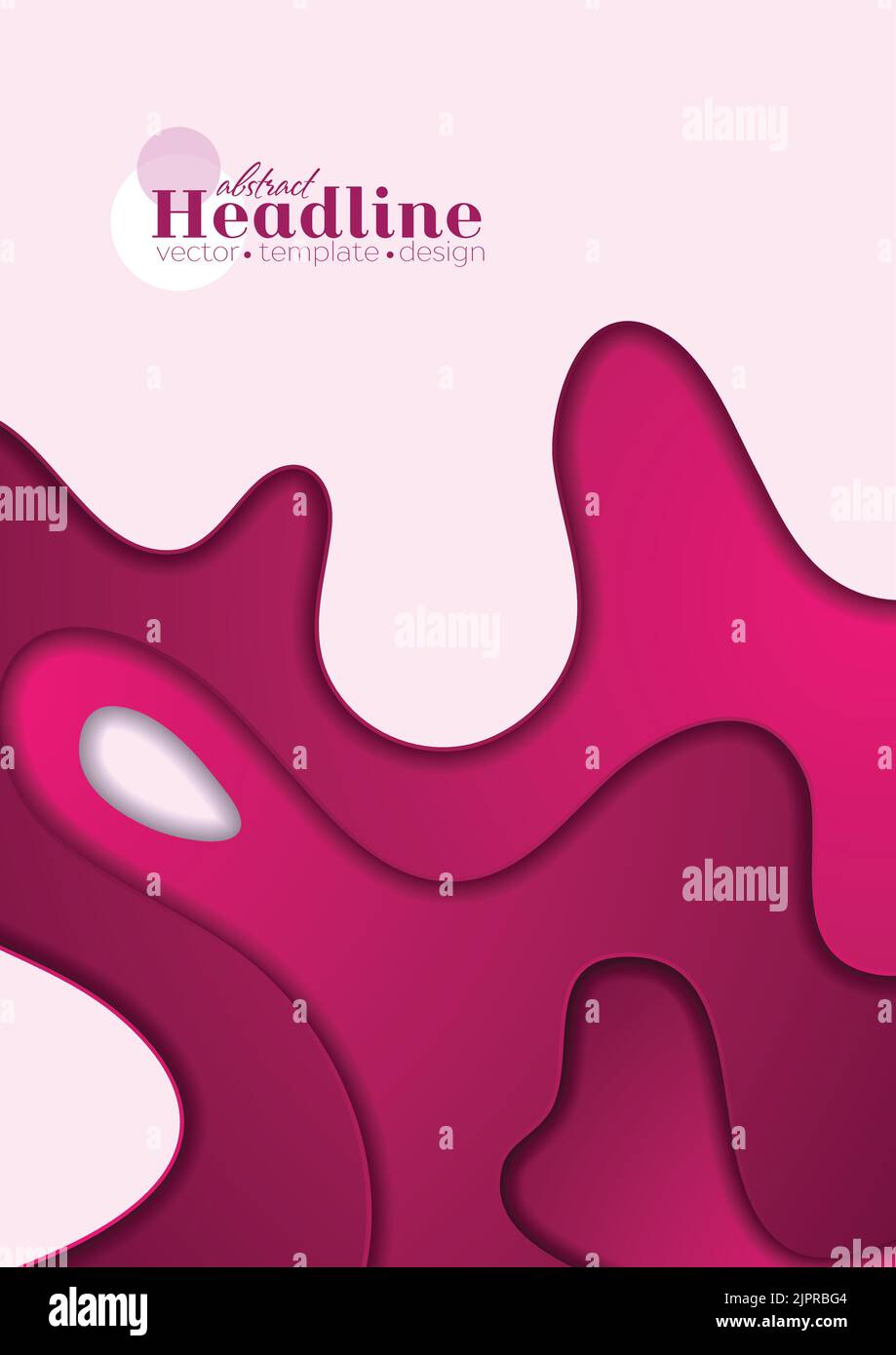 Bright purple papercut corporate elegant waves abstract background ...