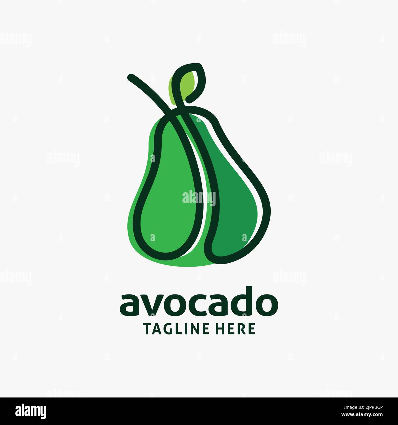 Avocado fruit logo line design Stock Vector Image & Art - Alamy