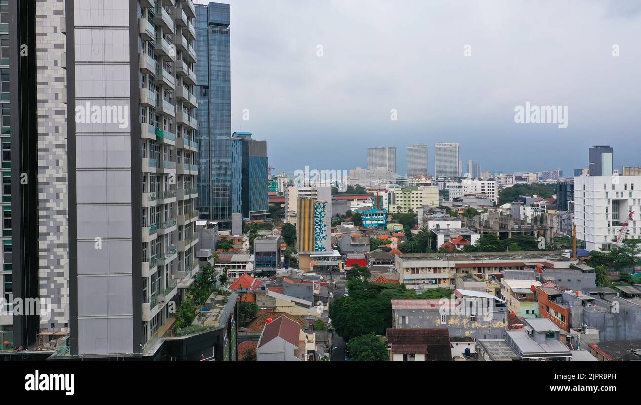 high-rise apartment building in Jakarta city. View from above Stock ...