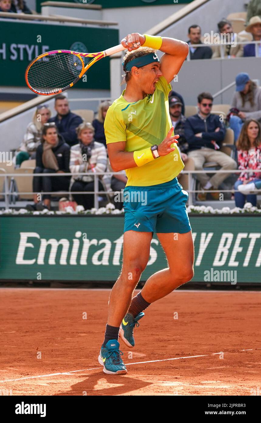 Grand Slam champion Rafael Nadal of Spain in action during his men's ...