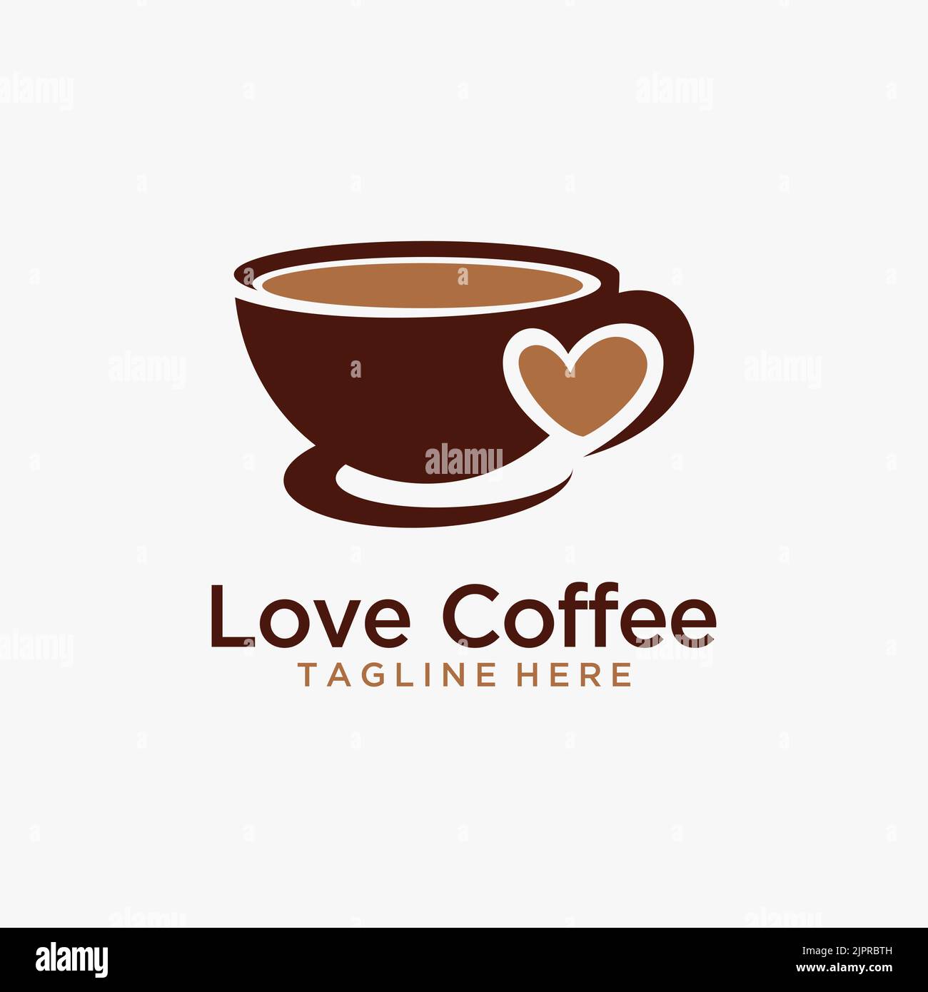 Love coffee logo design Stock Vector Image & Art - Alamy