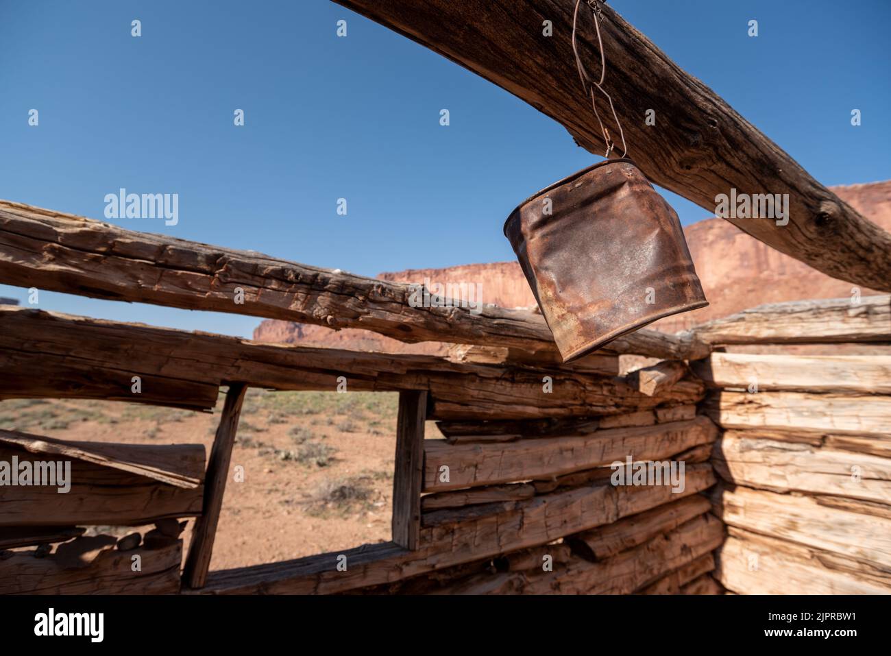 Ruins of the Walker (aka Outlaw) Cabin at Fort Bottom, Canyonlands Nat ...