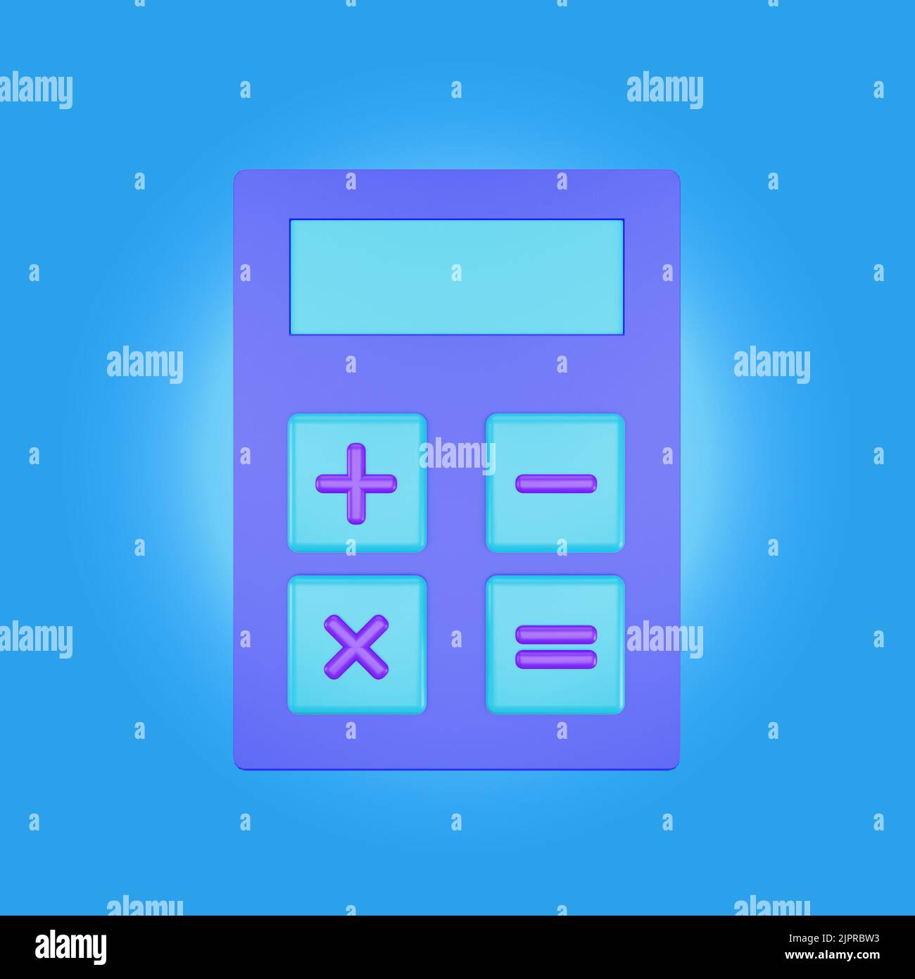 3d icon calculator school theme Stock Photo - Alamy