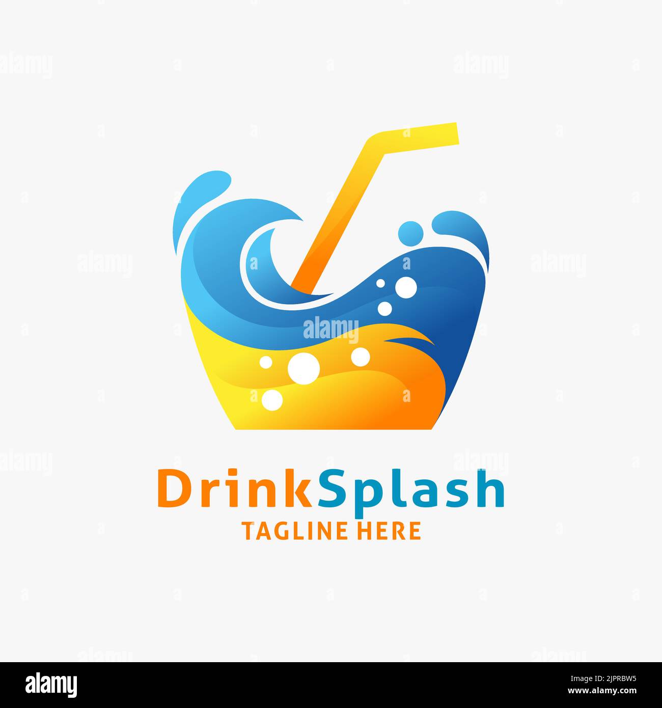 Fresh drink logo design with wave and splash shape Stock Vector Image ...