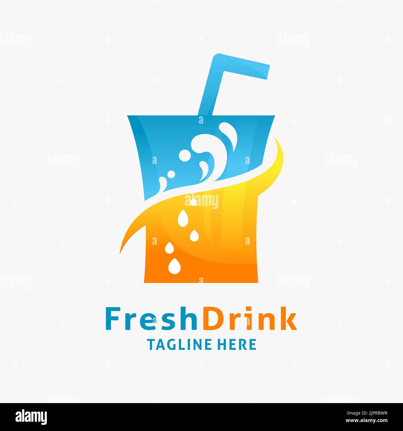 Fresh drink logo design with splash style Stock Vector Image & Art - Alamy
