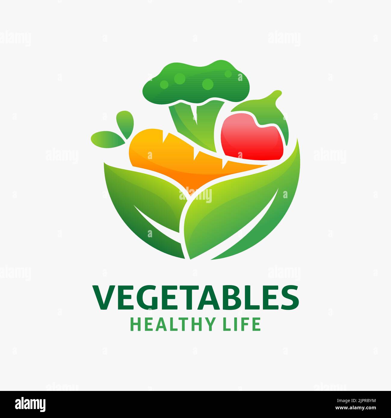 Fresh vegetables logo design Stock Vector Image & Art - Alamy