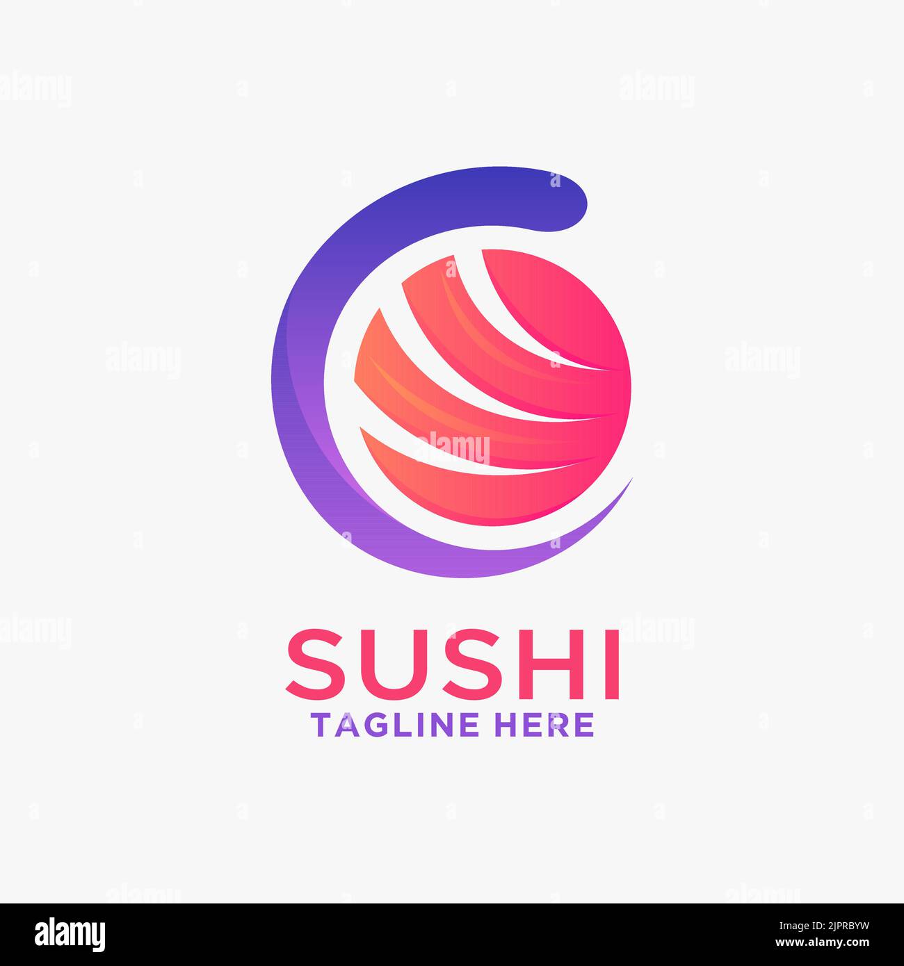 Salmon nigiri on plate Stock Vector Images - Alamy