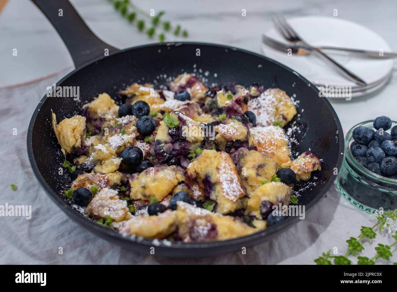 Kaiserschmarrn - traditional austrian pancake dessert Stock Photo - Alamy
