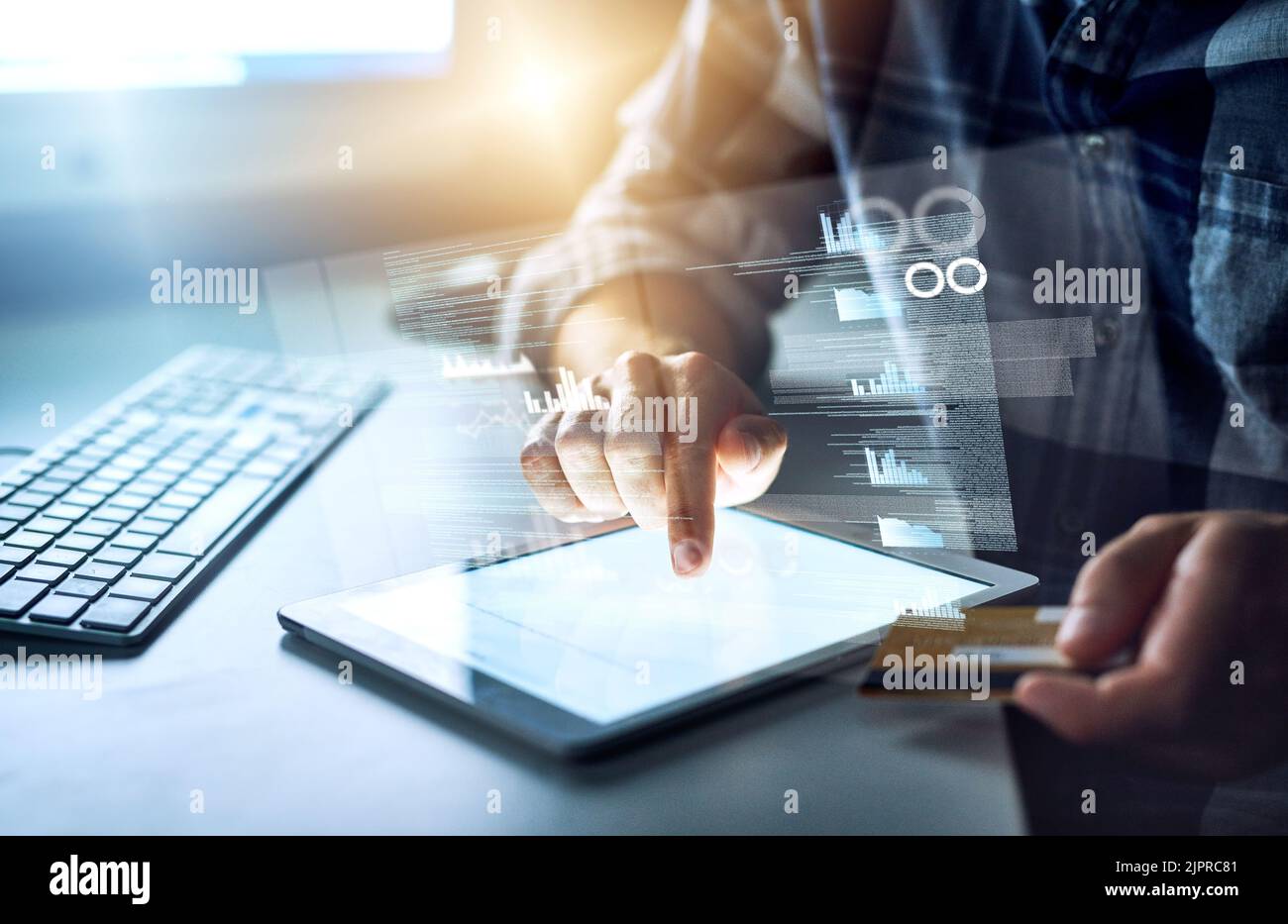 All it takes is the touch of a button. an unrecognizable male ...