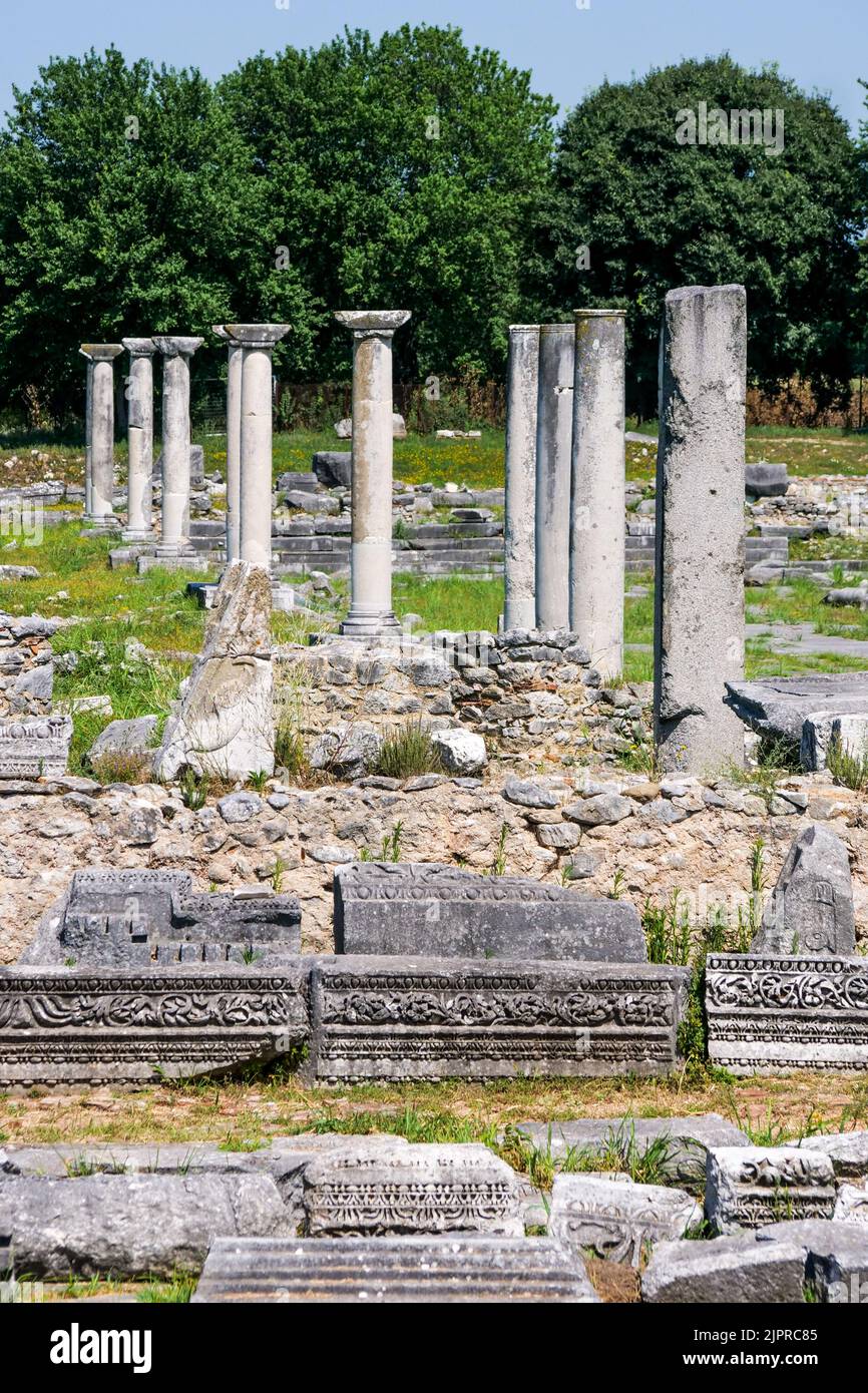 Philippi archeological site, Macedonia, North-Eastern Greece Stock ...