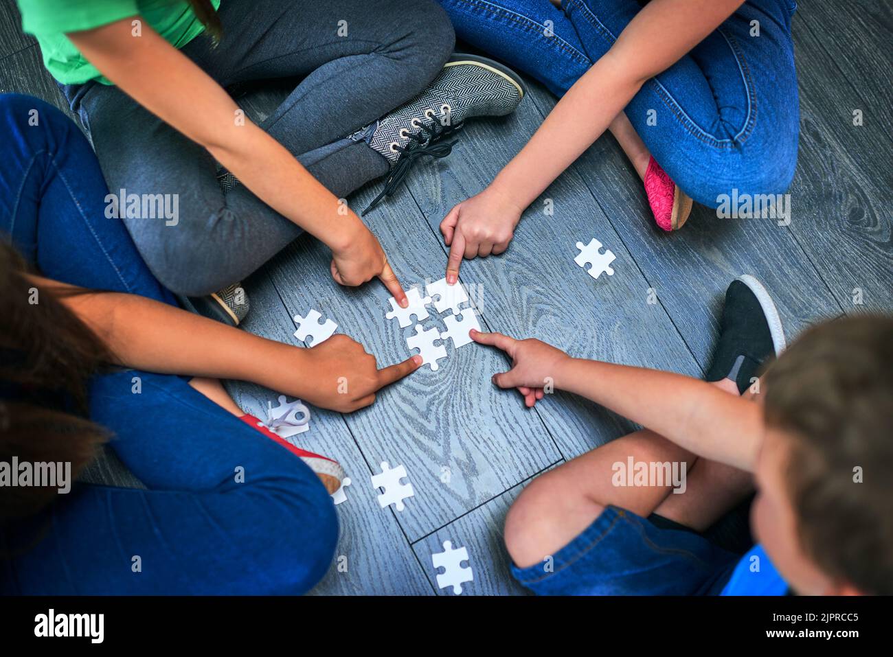 The perfect game to aid in the learning process. High angle shot of a ...