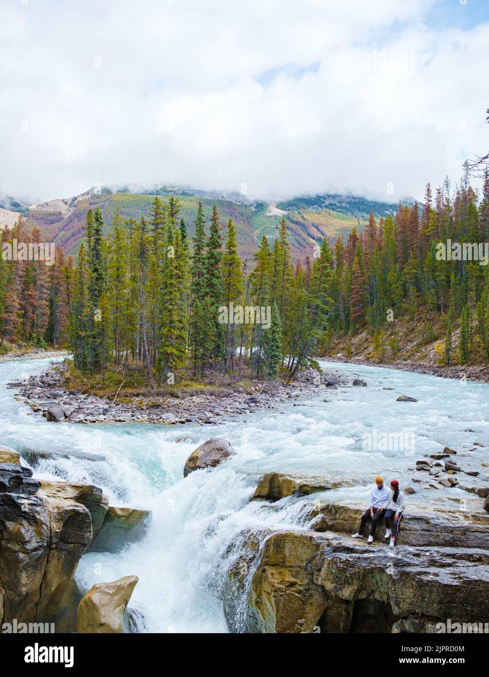 Sunwapta Falls Jasper National Park, Canada. The Canadian Rockies ...