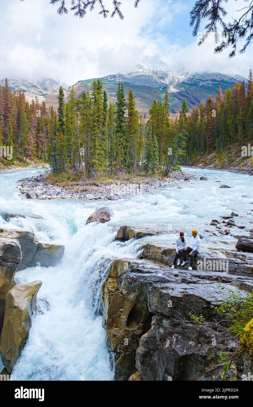 Sunwapta Falls Jasper National Park, Canada. The Canadian Rockies ...