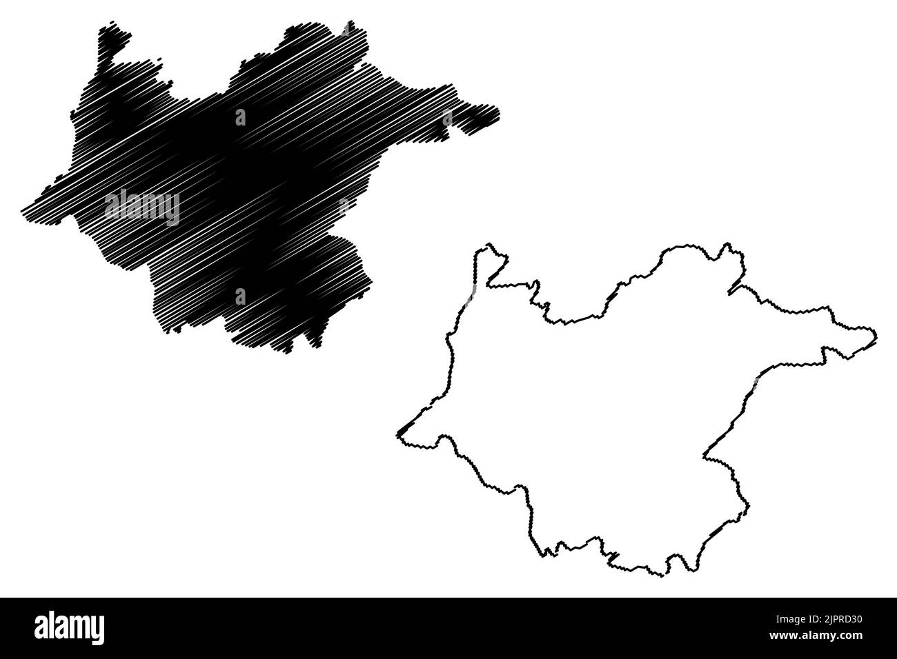 Lambay island (Republic of Ireland, Irish Sea) map vector illustration ...