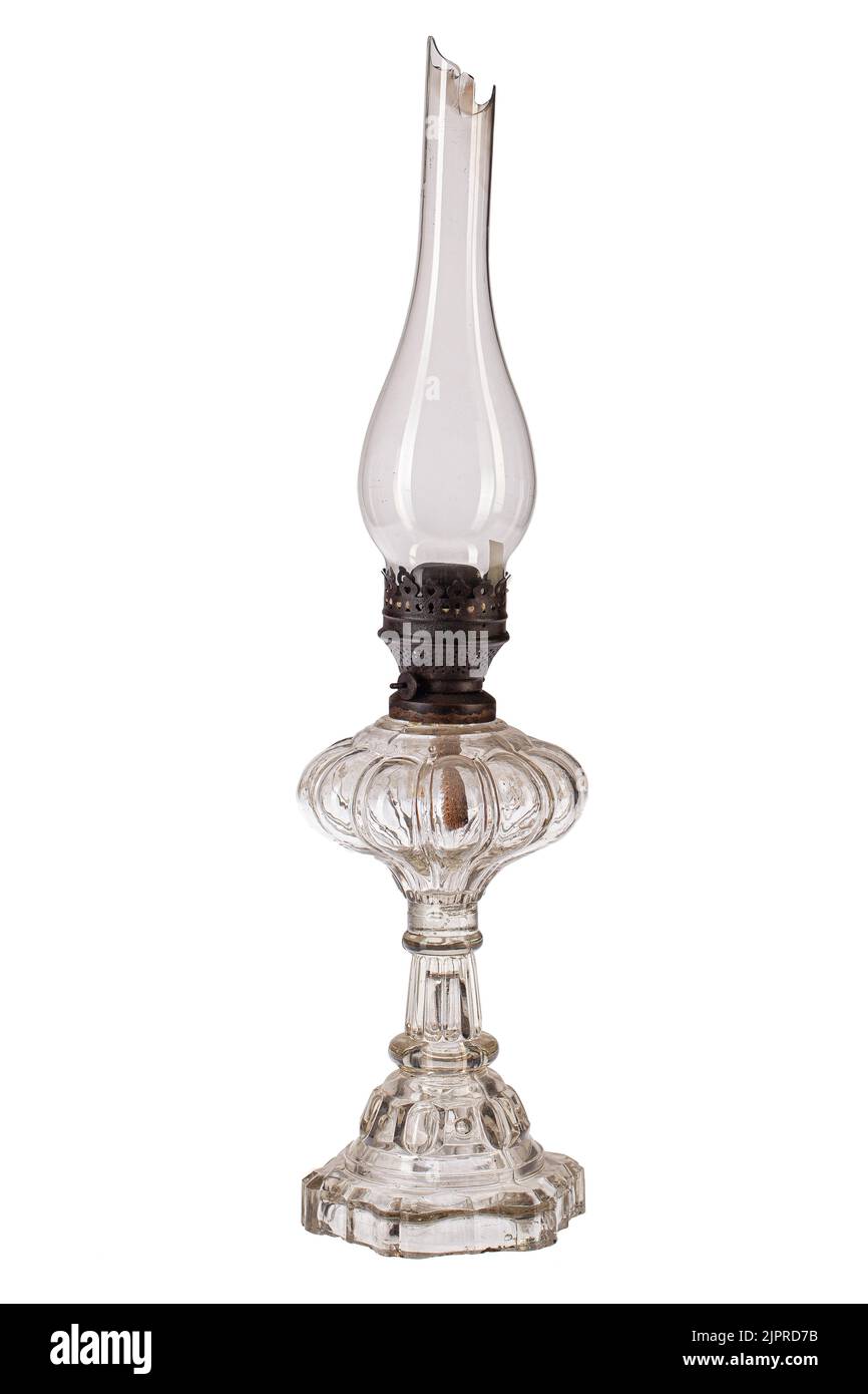 Old oil lamp on an isolated studio background Stock Photo - Alamy