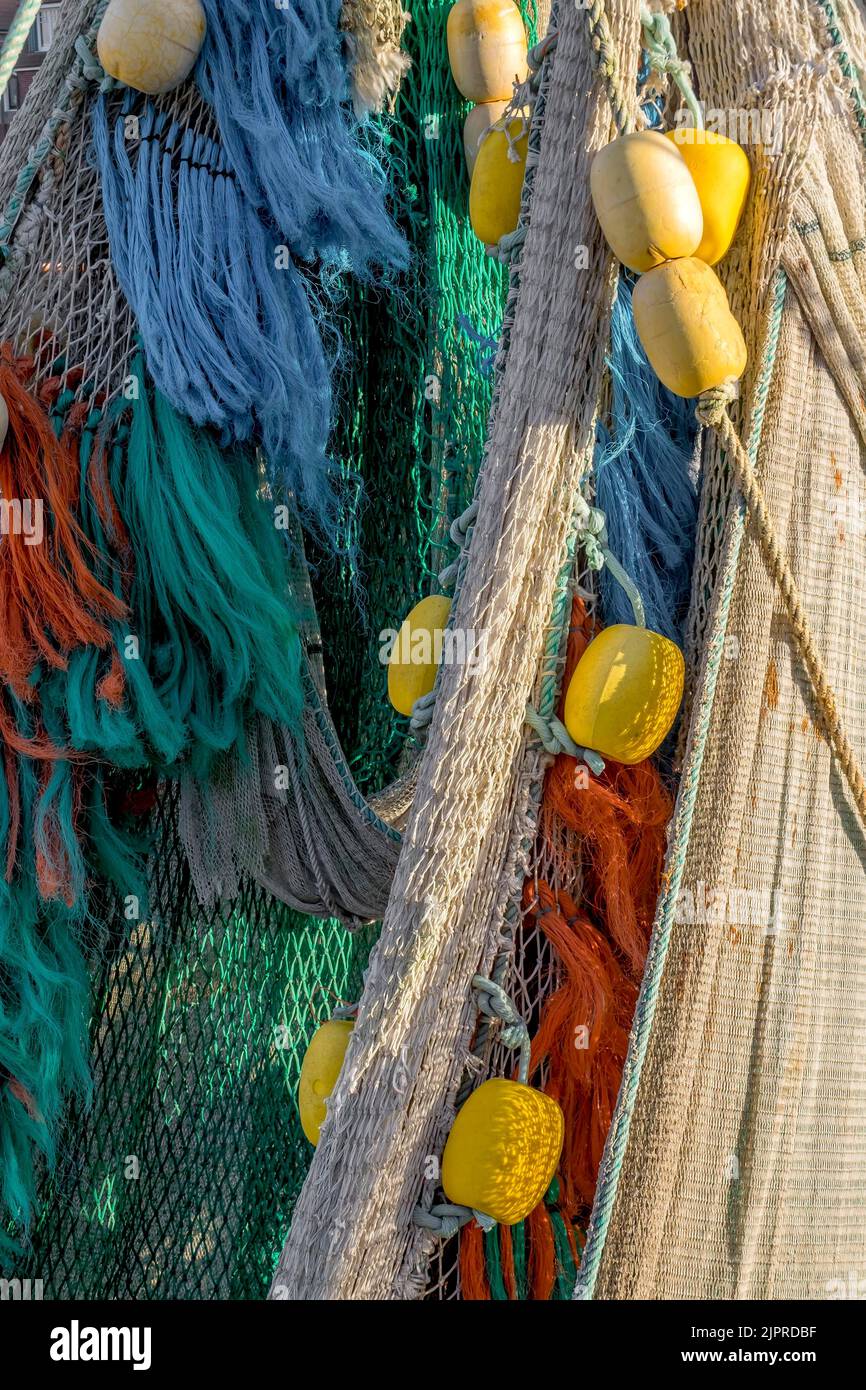 Colorful different fishing nets hi-res stock photography and images - Alamy
