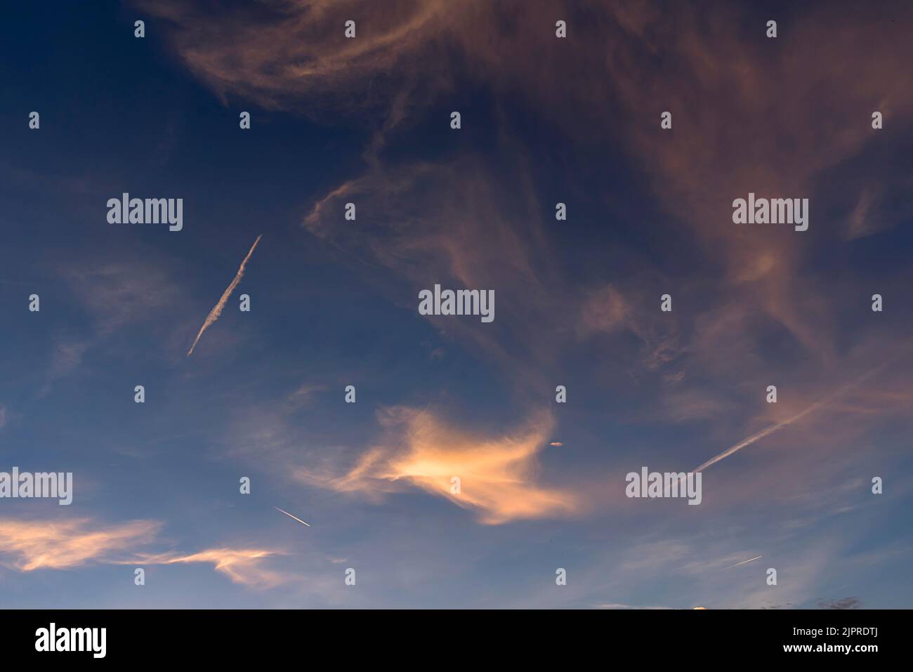 Light blue sky with cirrus clouds hi-res stock photography and images ...