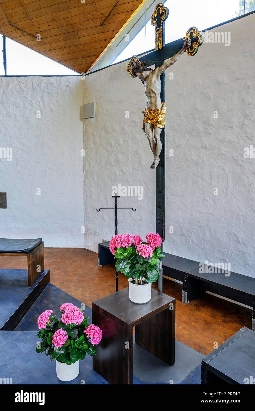 Crucifix with floral decoration, Church of St. George and St. Maurice ...