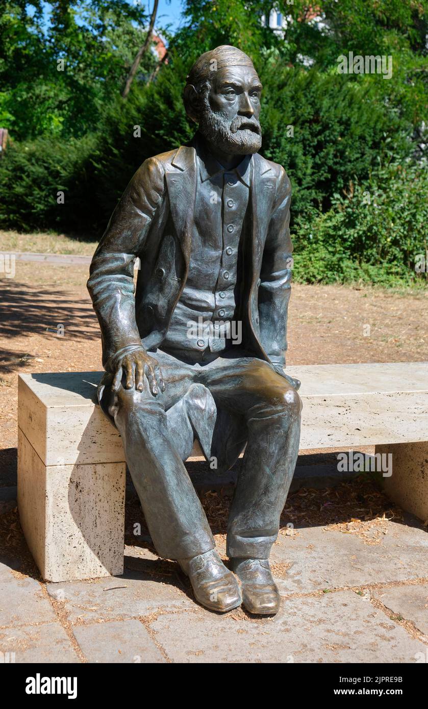 Ernst Abbe Bronze Statue by Klaus-Dieter Locke, Jena Zeiss Planetarium ...