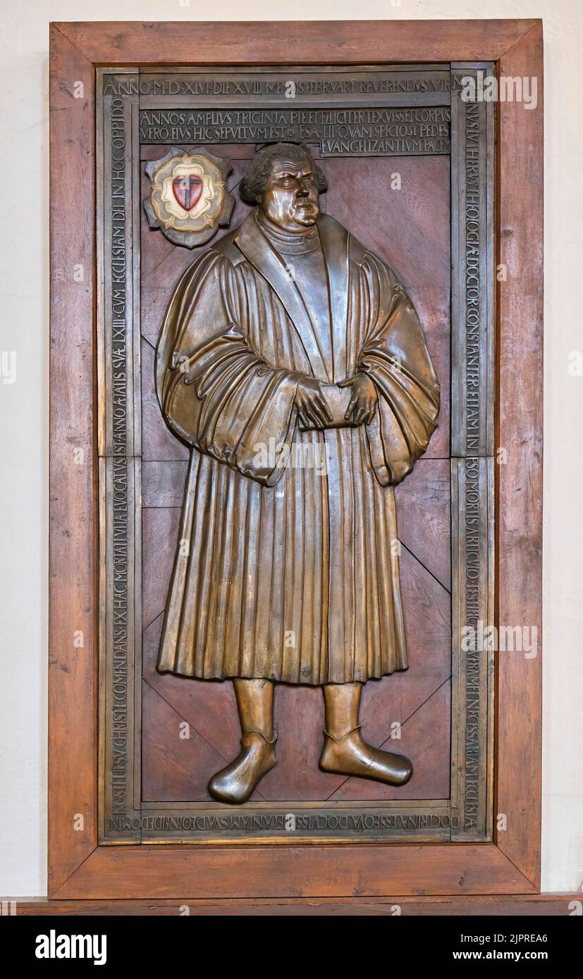 Martin Luther gravestone, St. Michael's Church, interior, Jena ...