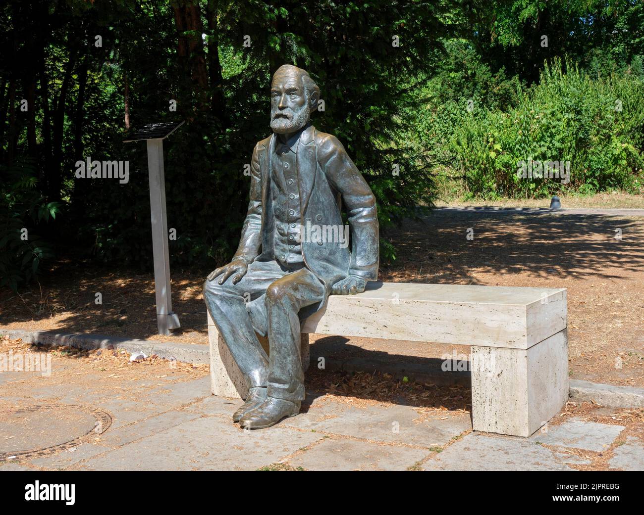 Ernst Abbe Bronze Statue by Klaus-Dieter Locke, Jena Zeiss Planetarium ...