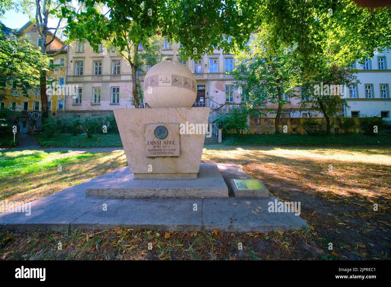 Ernst Abbe Monument, Fuerstengraben, Jena, Thuringia, Germany Stock ...