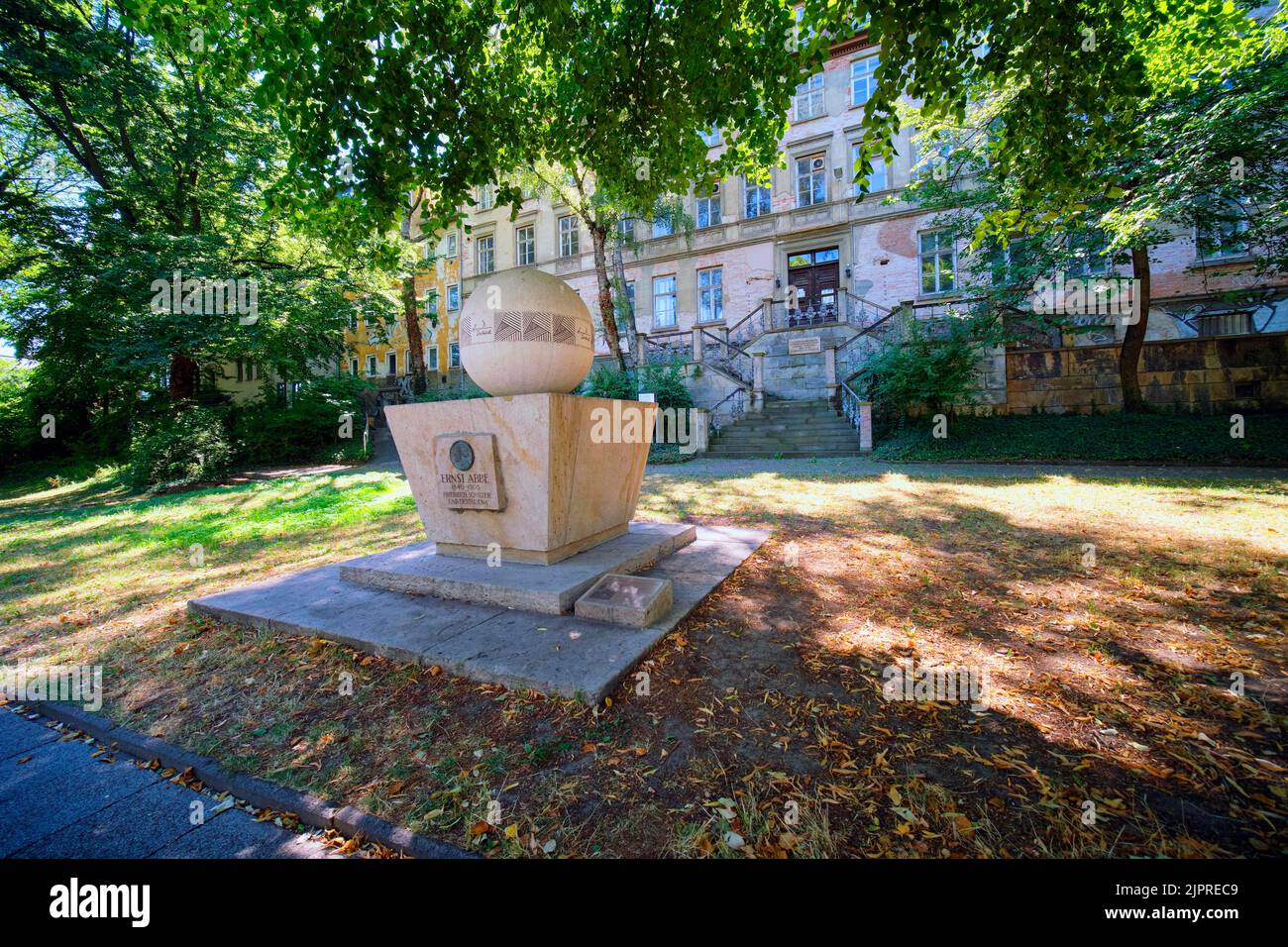 Ernst Abbe Monument, Fuerstengraben, Jena, Thuringia, Germany Stock ...