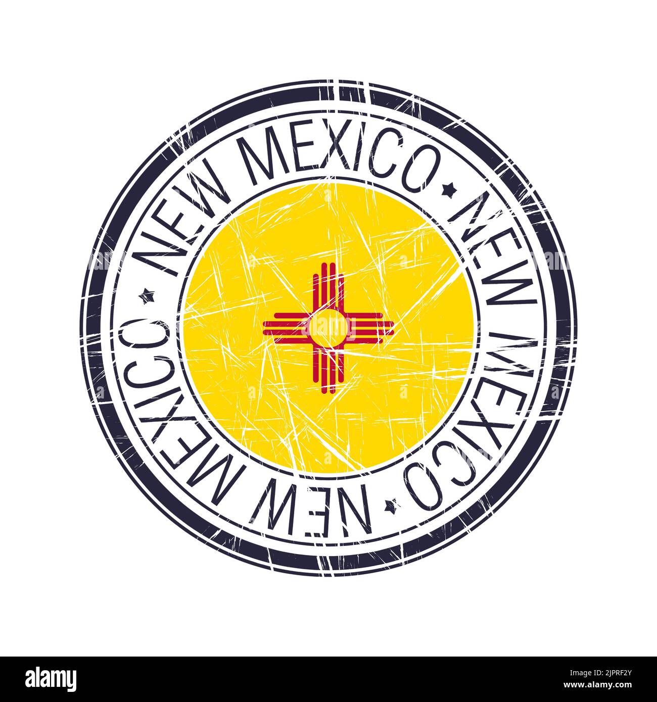 Great state of New Mexico postal rubber stamp, vector object over white ...