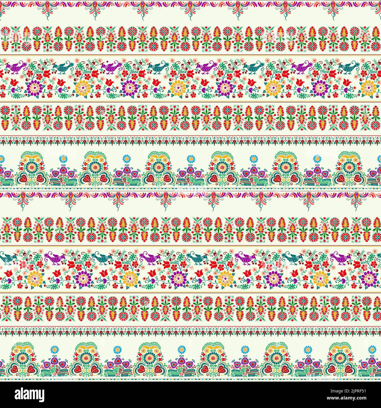 Seamless pattern design inspired by traditional Hungarian embroidery ...