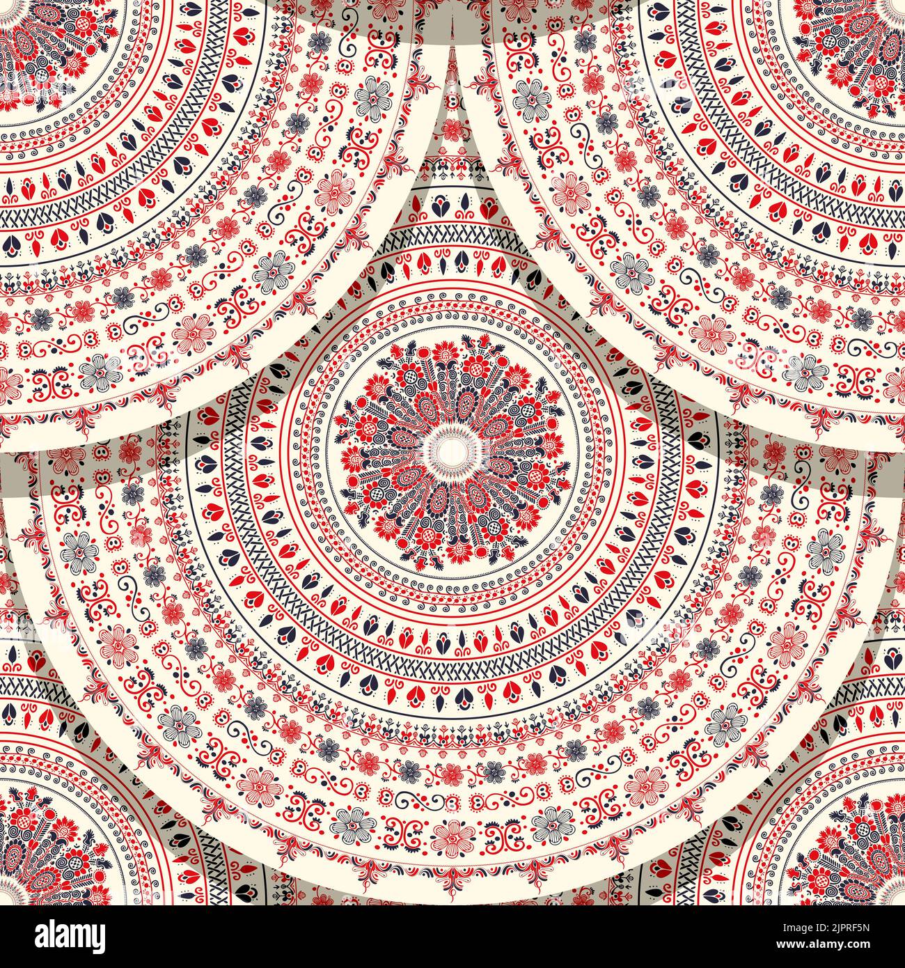 Central floral mandala hi-res stock photography and images - Alamy