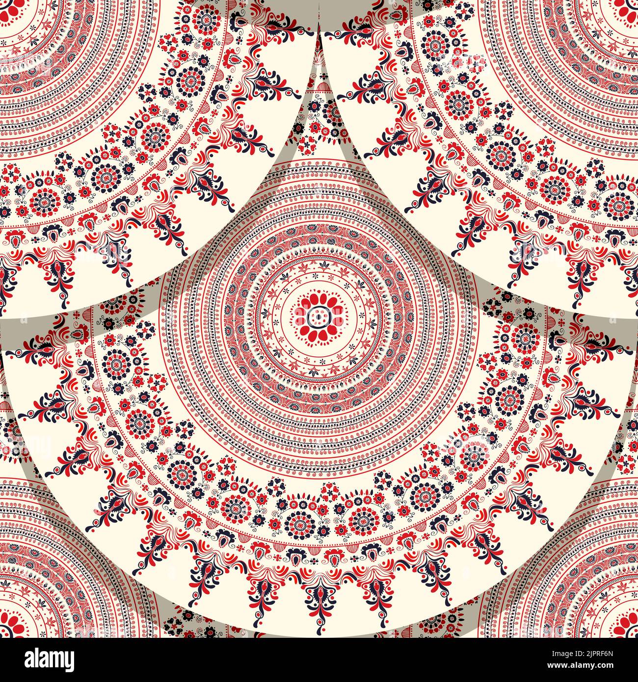 Central floral mandala hi-res stock photography and images - Alamy