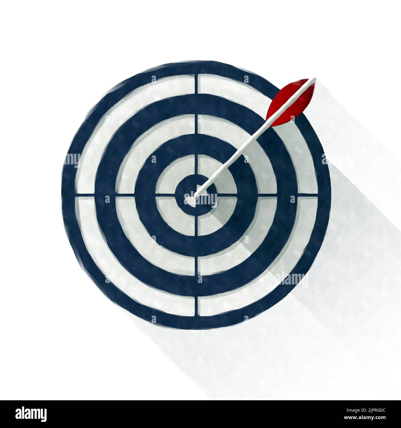Watercolor style drawing of af target and arrow Stock Photo - Alamy