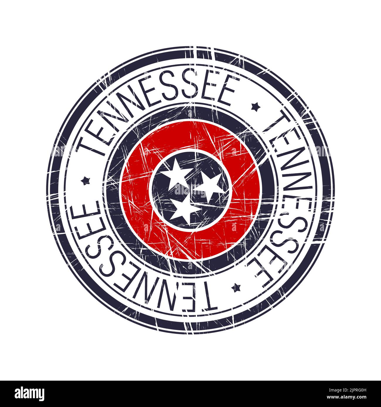 Great state of Tennessee postal rubber stamp, vector object over white ...