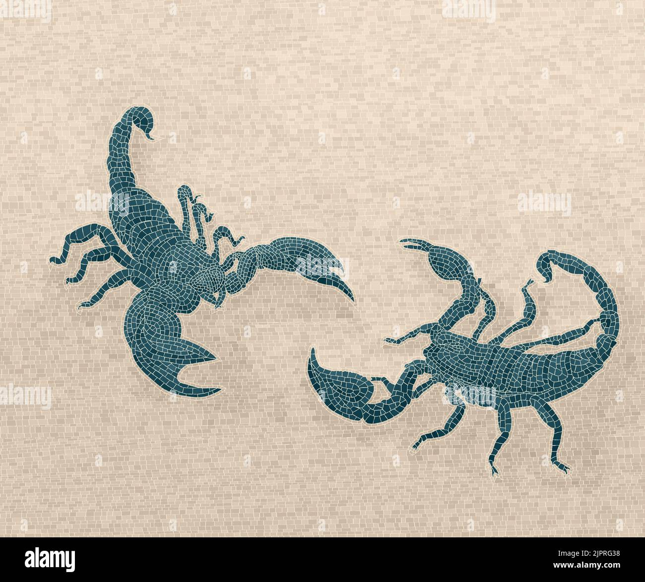 Scorpions mosaic art, vector illustration Stock Photo - Alamy