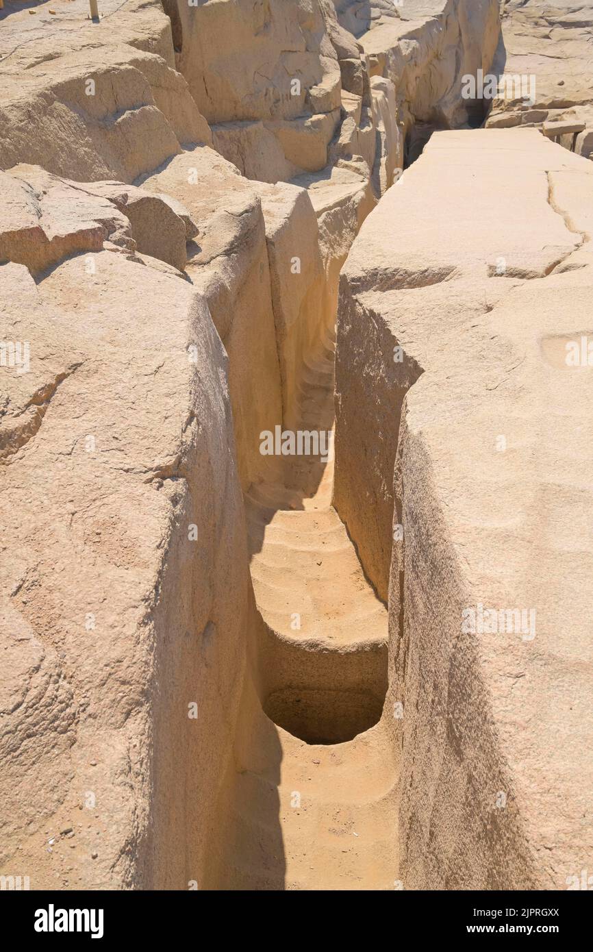 Quarry unfinished obelisk, Aswan, Egypt Stock Photo - Alamy
