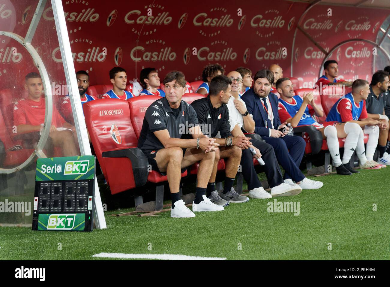 San Nicola stadium, Bari, Italy, August 19, 2022, coach Michele Mignani ...