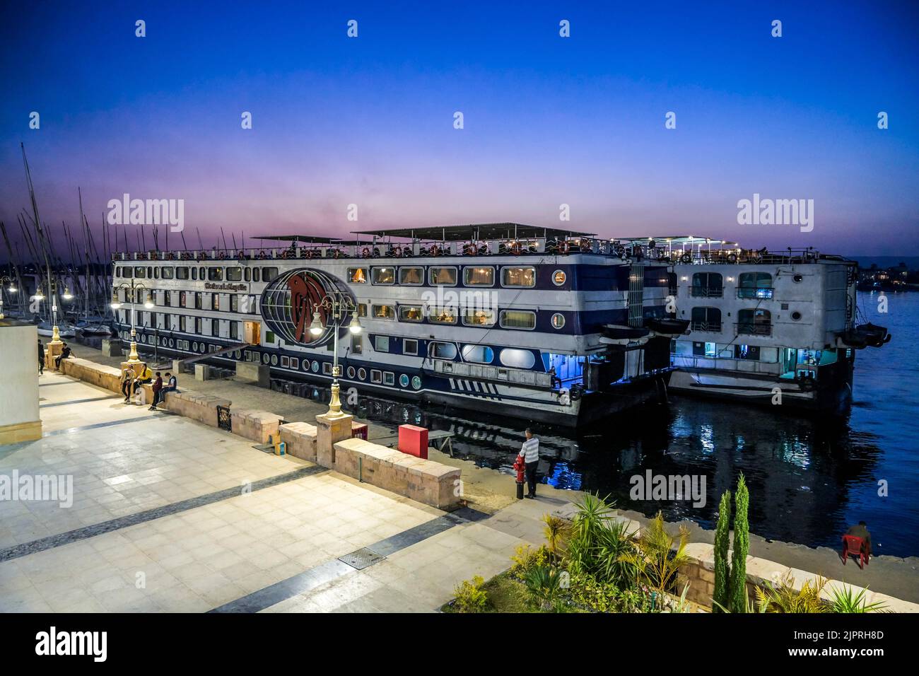 Cruise ships, jetty, pier, Luxor, Egypt Stock Photo - Alamy