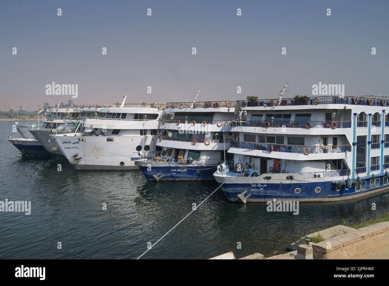 Cruise ships, jetty, pier, Luxor, Egypt Stock Photo - Alamy