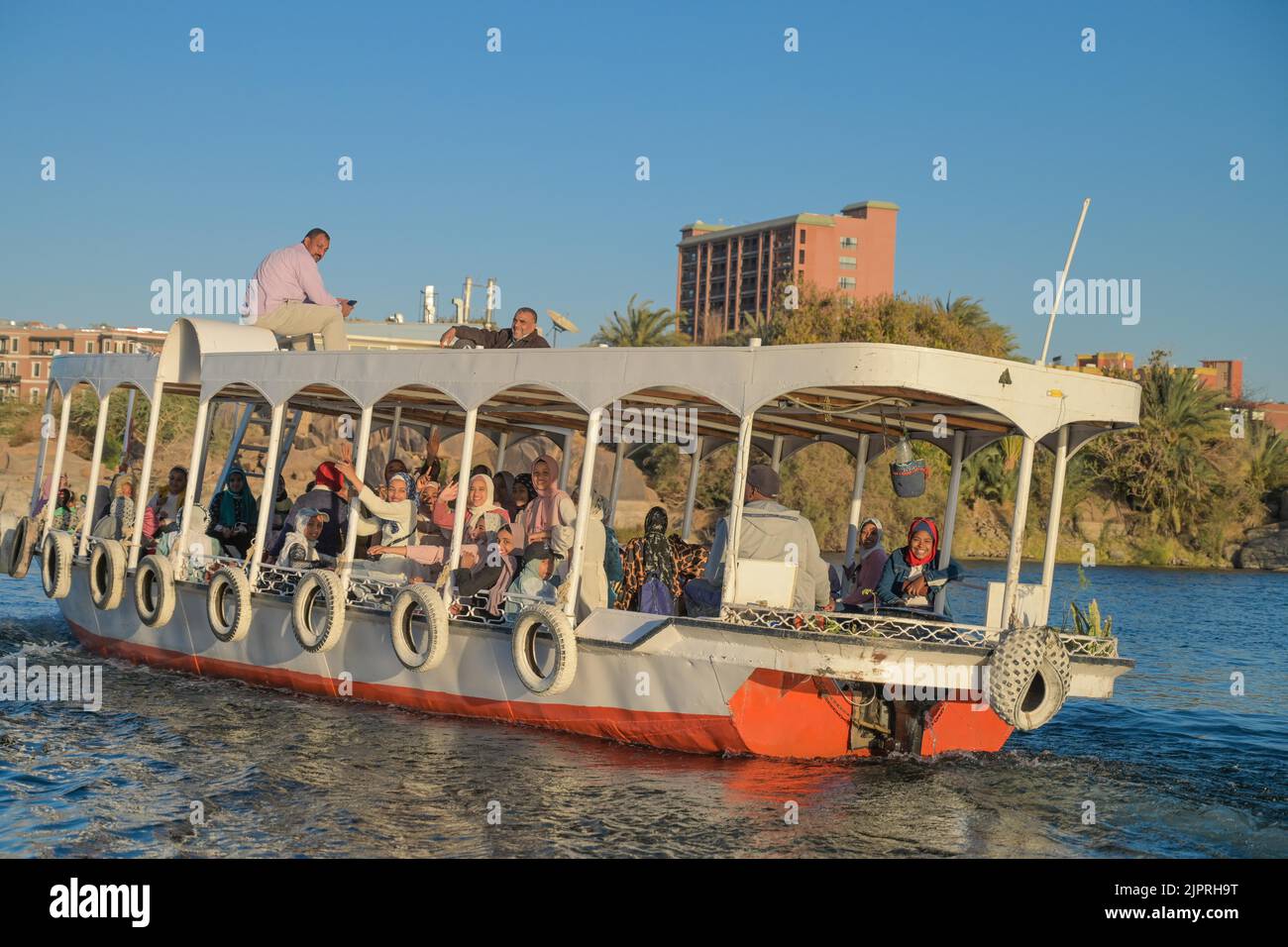 Excursion boat on the Nile at Aswan, Egypt Stock Photo - Alamy