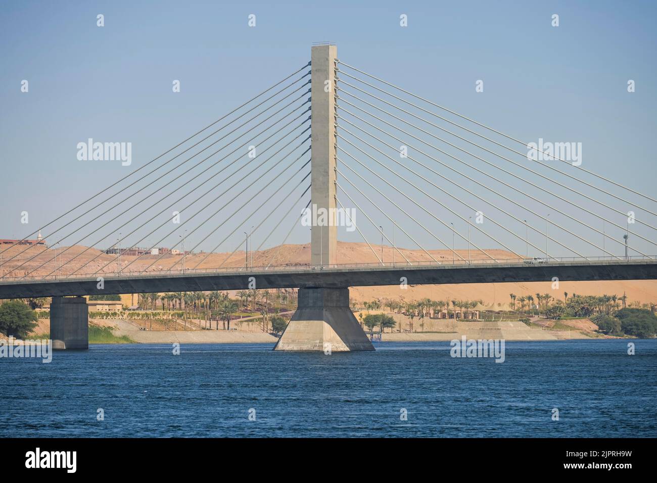Al-Khattarah Bridge, New Aswan City Bridge, Aswan, Egypt Stock Photo ...