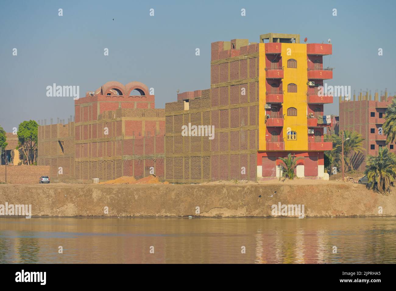 Simple houses, fire walls, Edfu, Nile, Egypt Stock Photo - Alamy