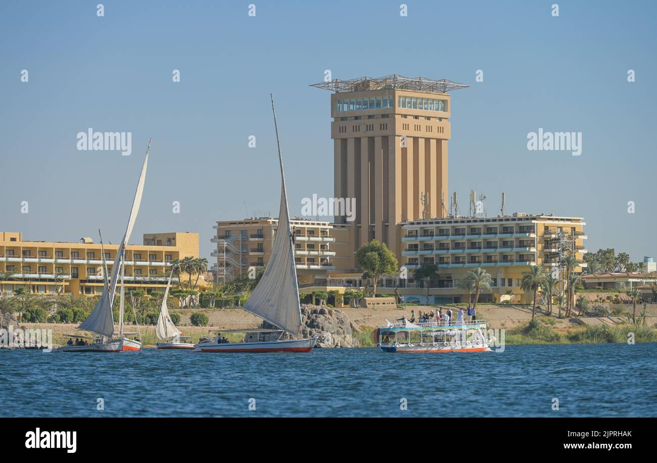 Hotel Moevenpick Resort Aswan, Nile, Elephantine Island, Aswan, Egypt ...