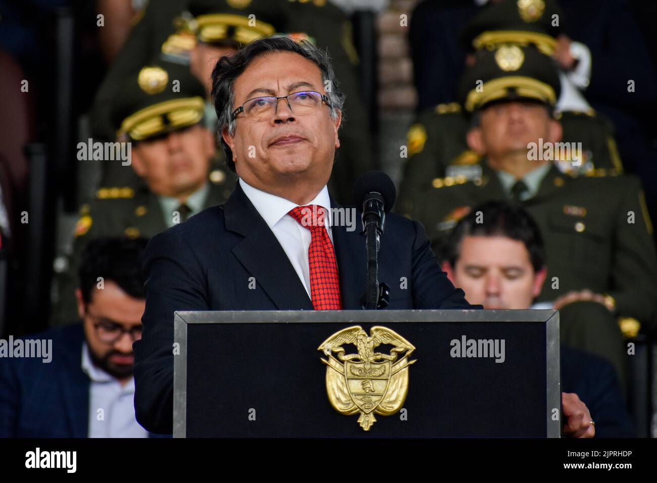 Bogota, Colombia. 19th Aug 2022. Colombia's president Gustavo Petro ...