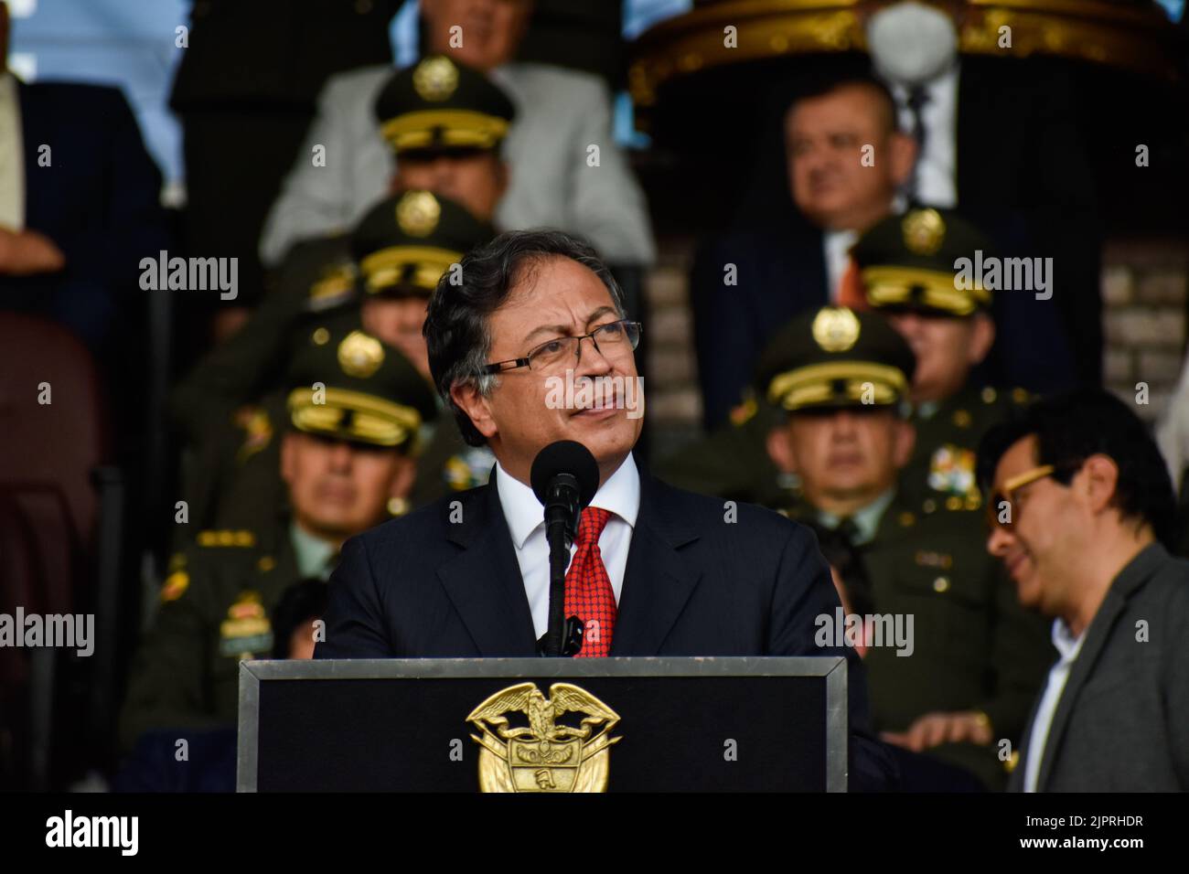 Bogota, Colombia. 19th Aug 2022. Colombia's president Gustavo Petro ...
