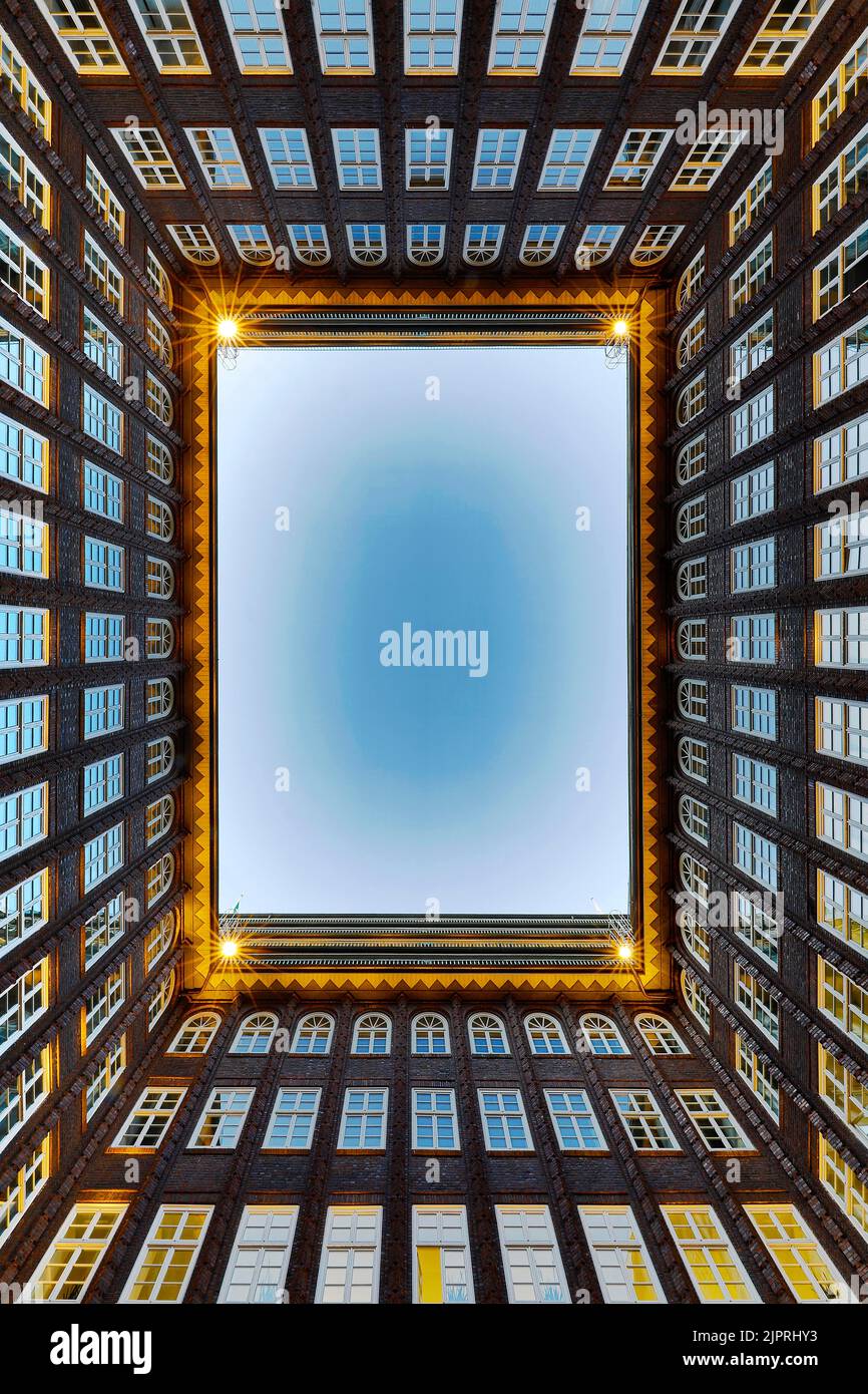 Chilehaus, view from the inner courtyard, former office building ...