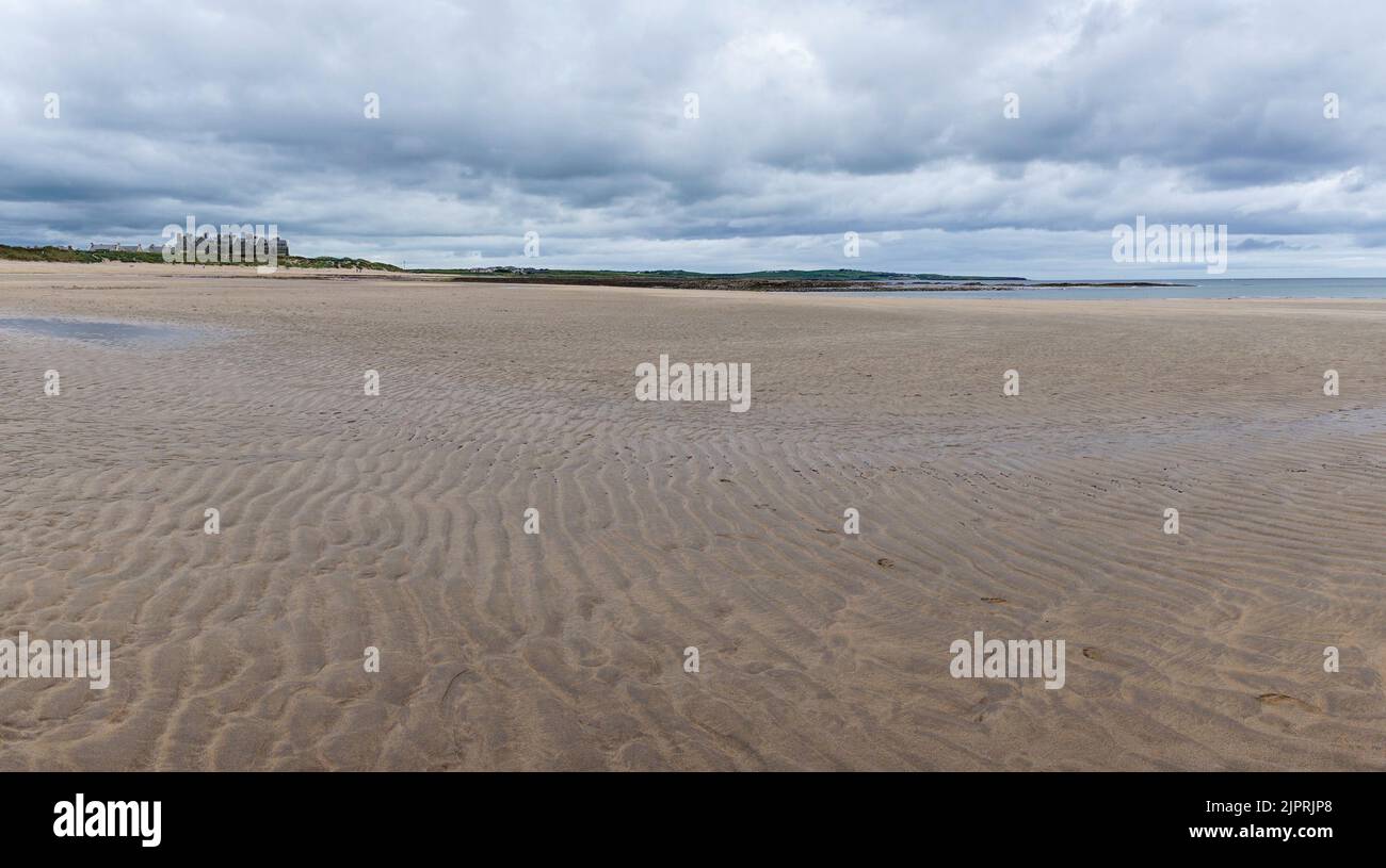 A panorama landscape of Doughmore Bay and Beach with the Trump ...