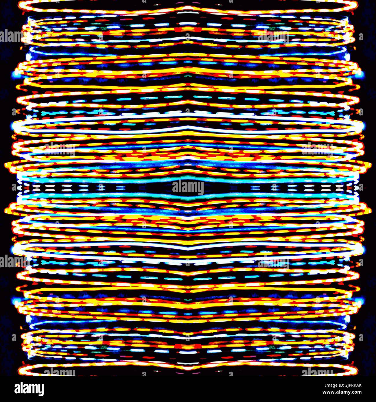 Minimalist abstract pattern of jagged colored lines symmetrical ...