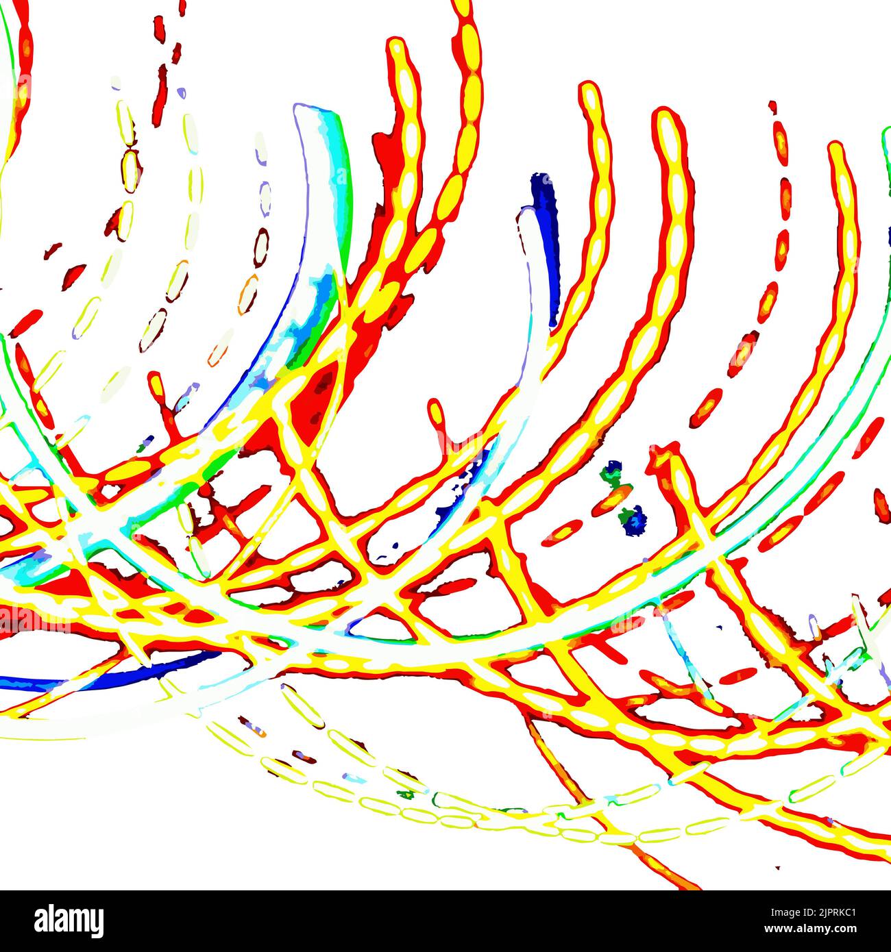 Minimalist abstract pattern of jagged colored lines. Bright contrast ...